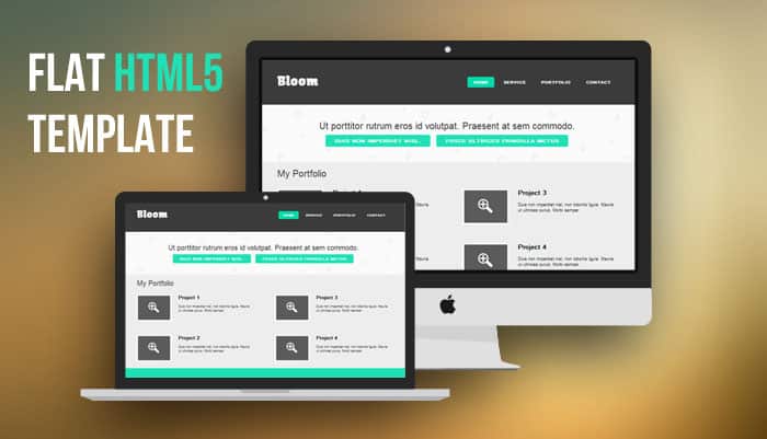 Free Flat HTML5 Website Template DesignBump